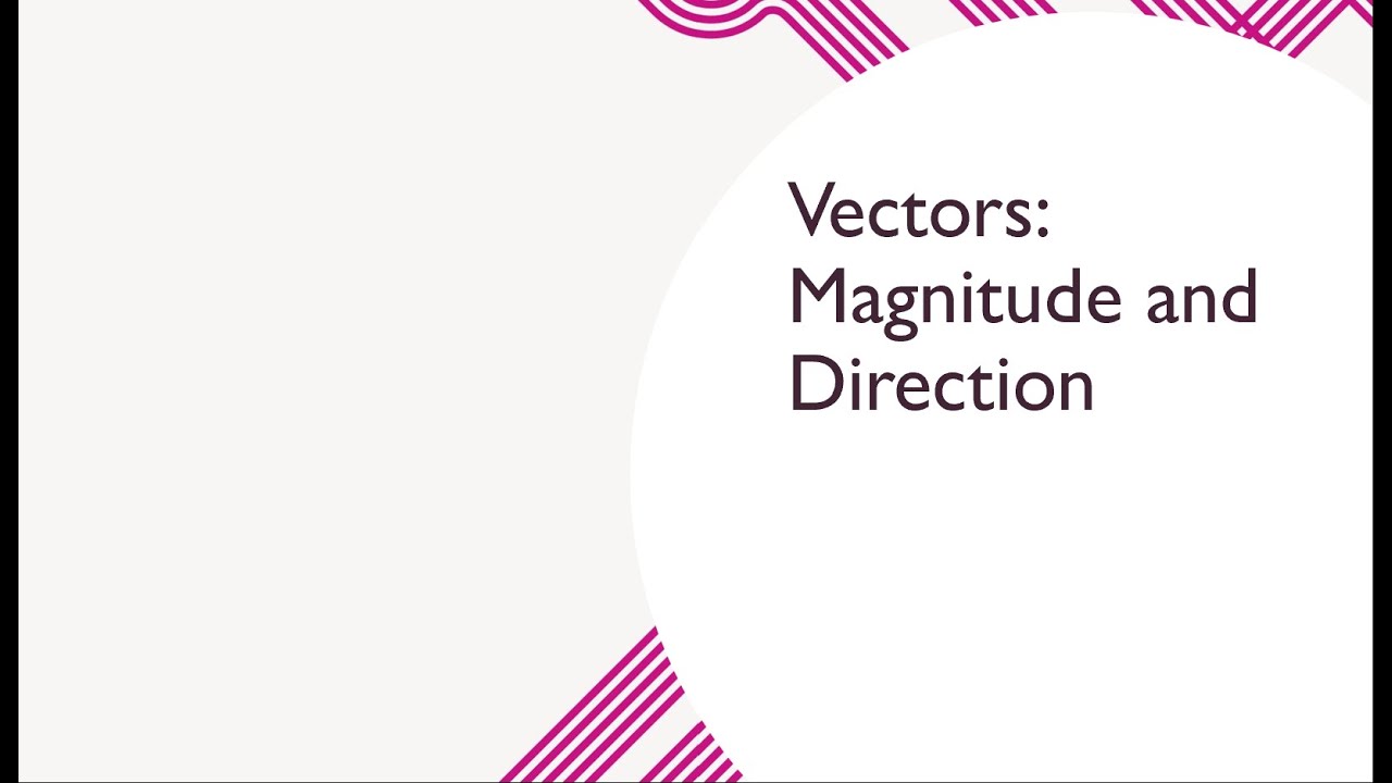Vectors Magnitude And Direction Youtube