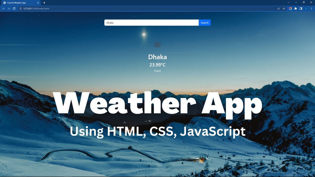 Weather Application Using Html Css Javascript Logo