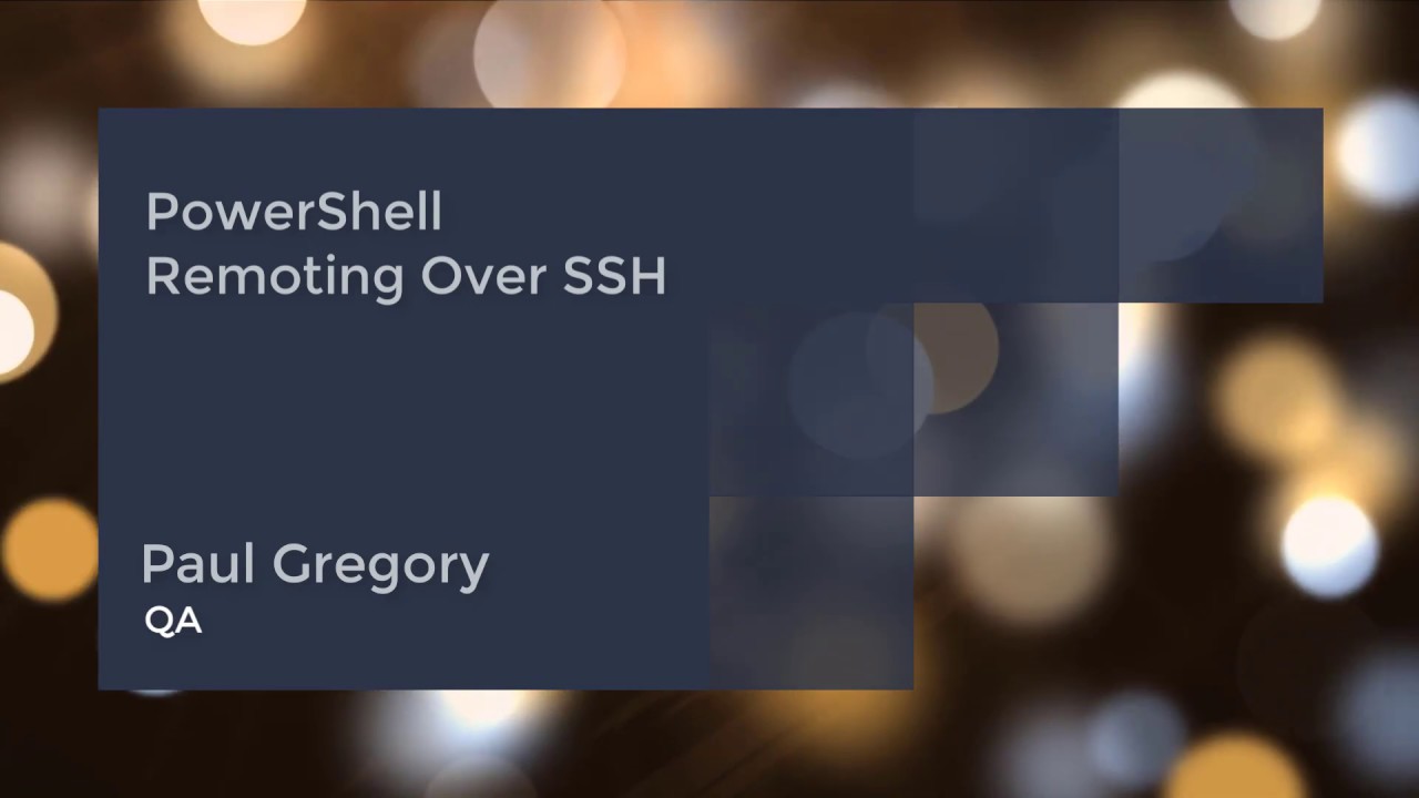 Powershell Remoting Over Ssh Youtube