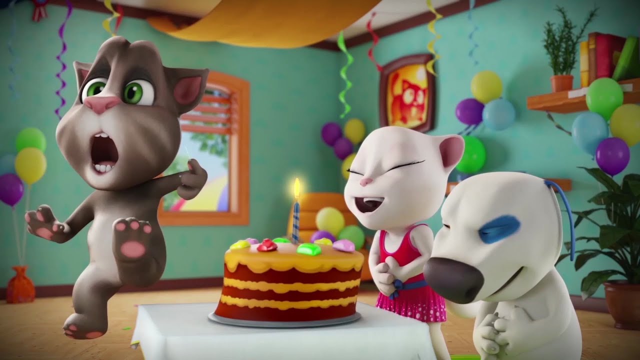 Super Torta De Cumpleaños Cortos De Talking Tom Ep 44 Youtube