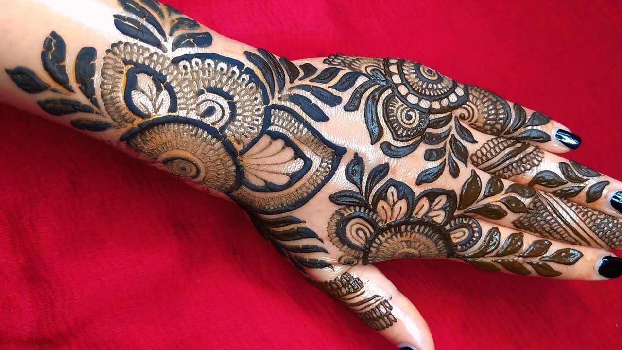 Beautiful Gulf Mehndi Design Latest Bold Gulf Dubai Henna Mehndi
