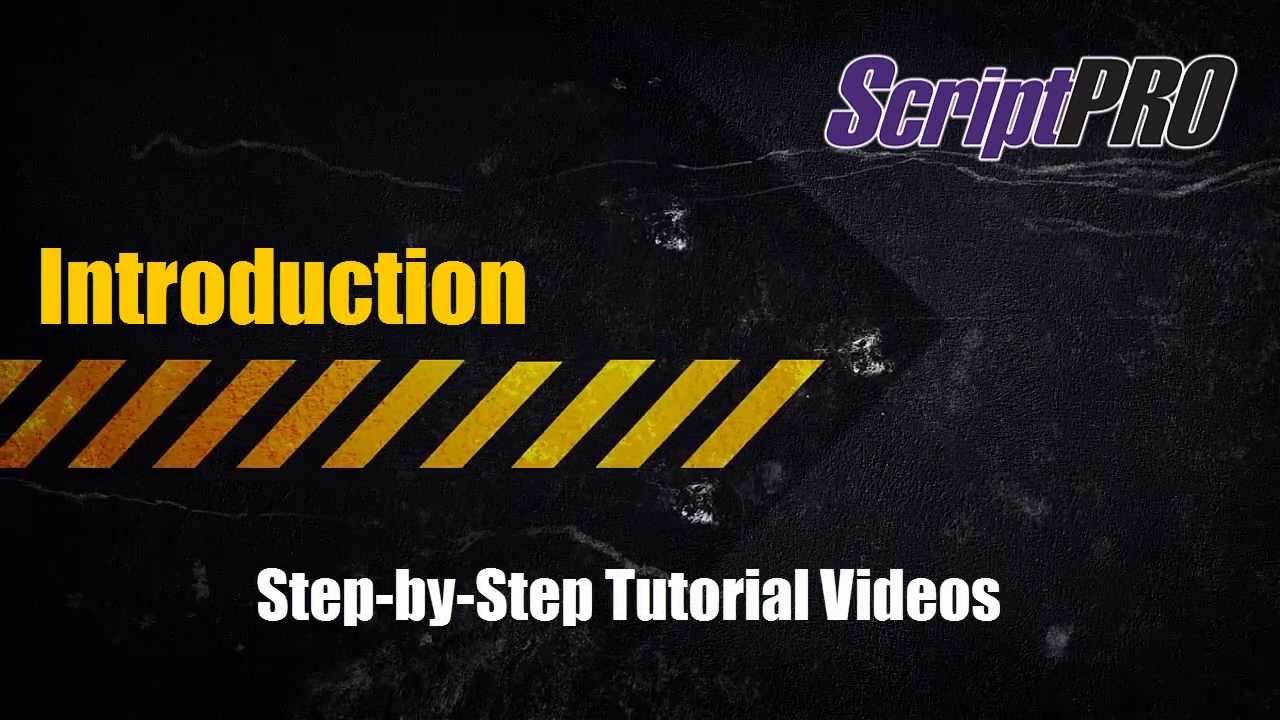 Introduction Scriptpro Tutorials Youtube
