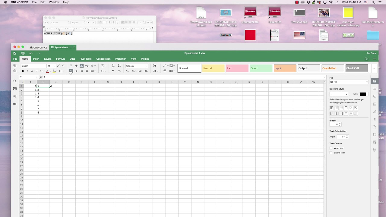Onlyoffice Spreadsheet Quick Videos Advancing Characters Youtube