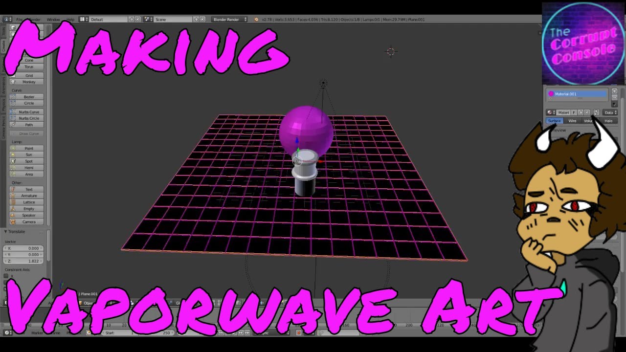 Vaporwave Art Blender 3d Youtube
