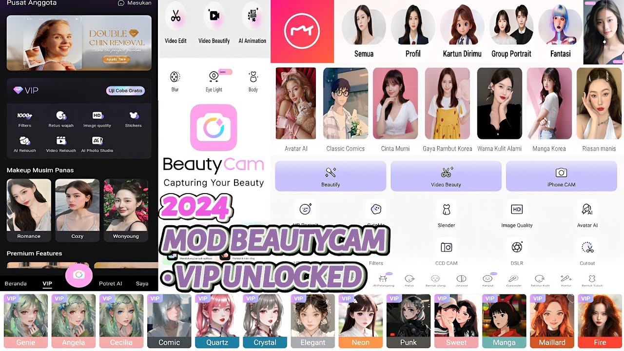 Mod Meitu Beautycam Vip Editor Photo Video Terbaik Beautycam