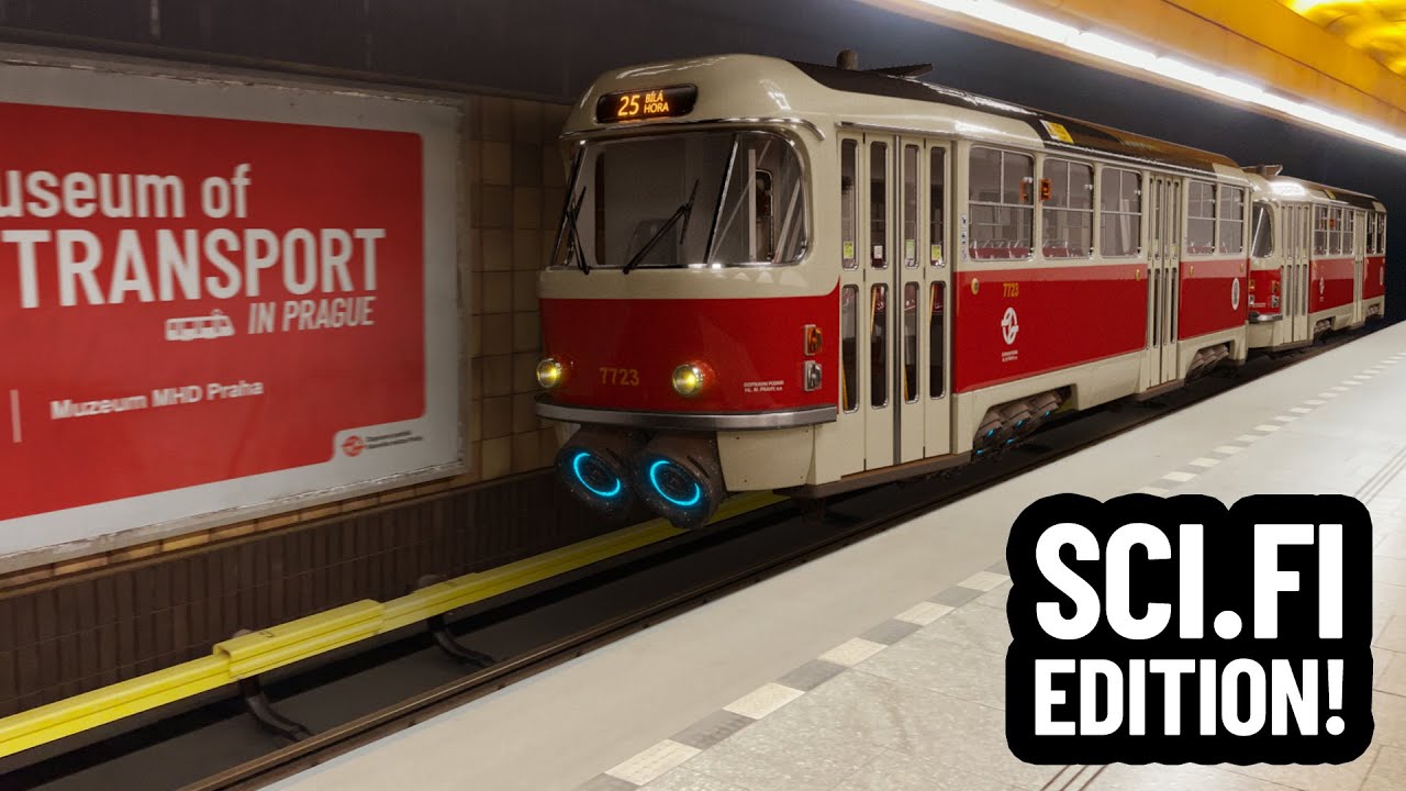 Czech Sci Fi Tram Tatra T3 In Prague Subway Defonten Youtube
