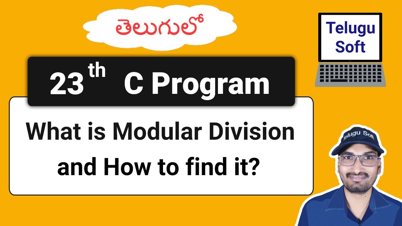 Modular Division In C Telugu C Programming Program 23 Youtube