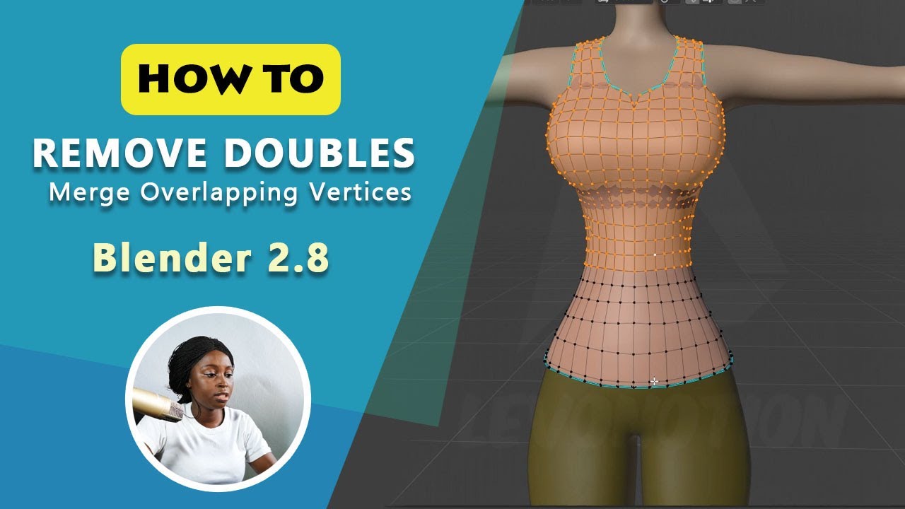 How To Merge Overlapping Vertices Remove Doubles Blender Youtube