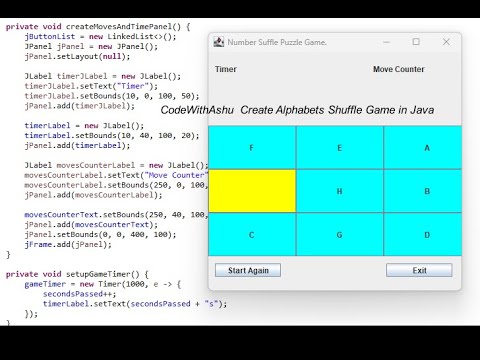 Create Alphabet Shuffle Game In Java Fun Game Project With Swing Gui