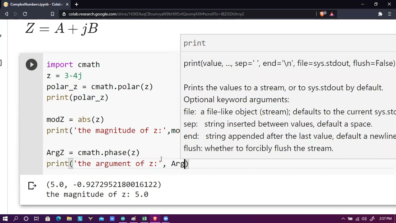 Complex Numbers In Python Youtube