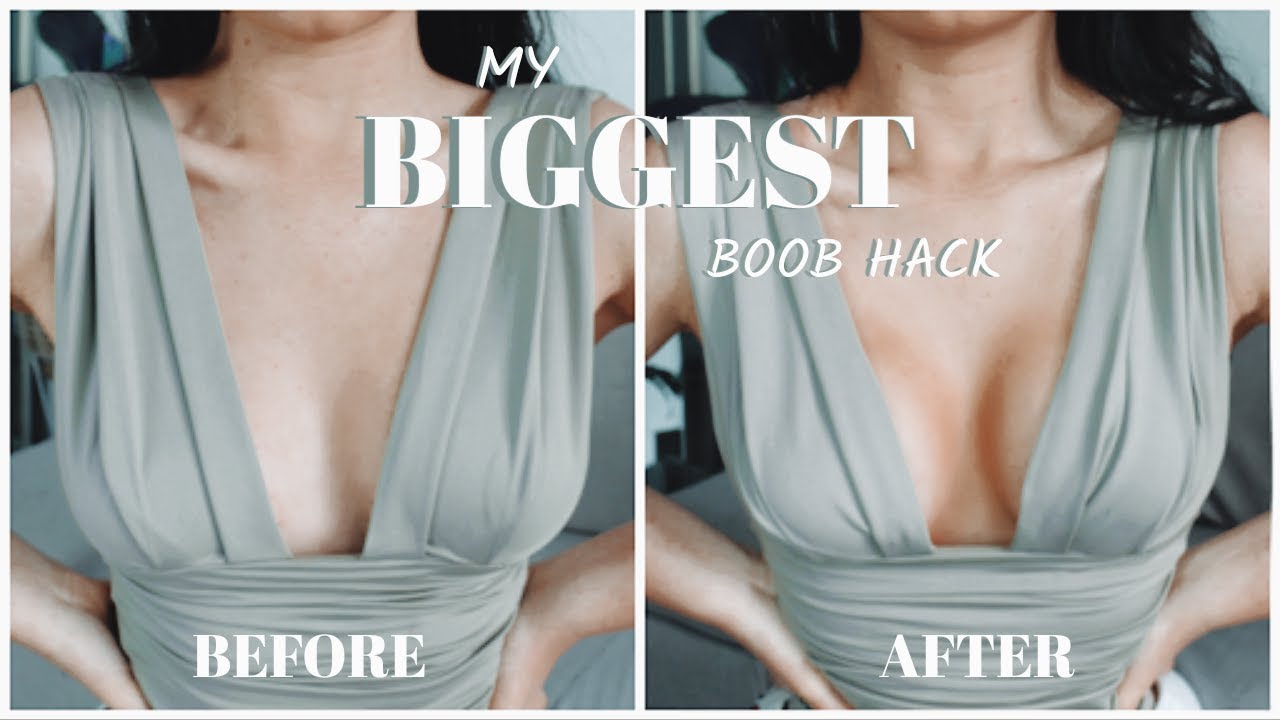 My Biggest No Bra Boob Lift Hack Ft Perky Girls Tape Youtube