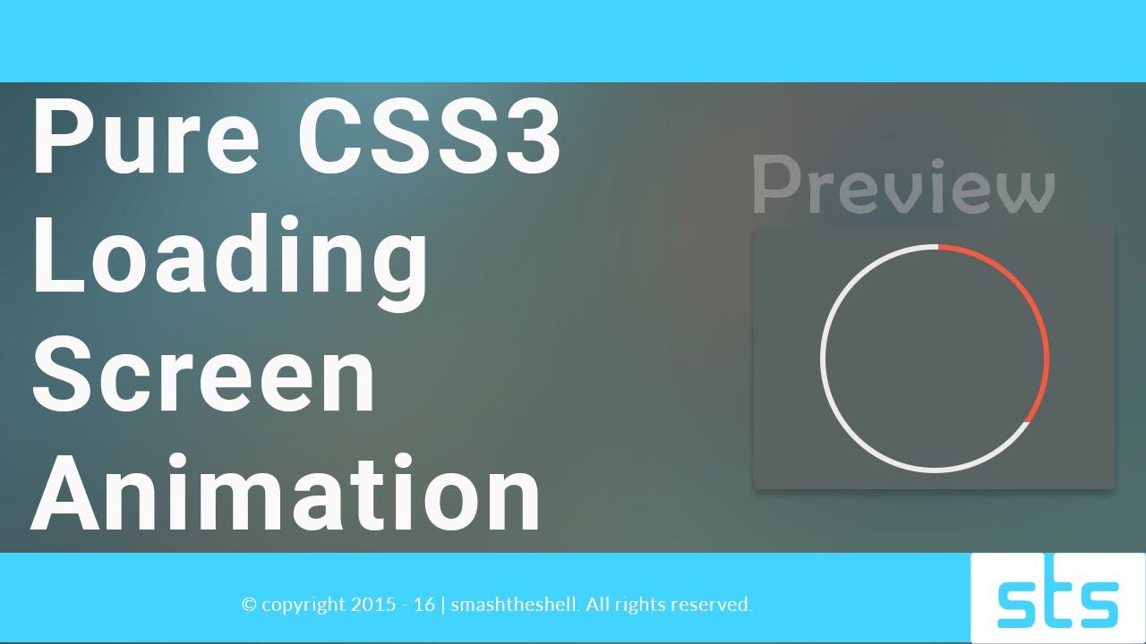 How To Create Simple Html5 Css3 Preloader Animation Circular