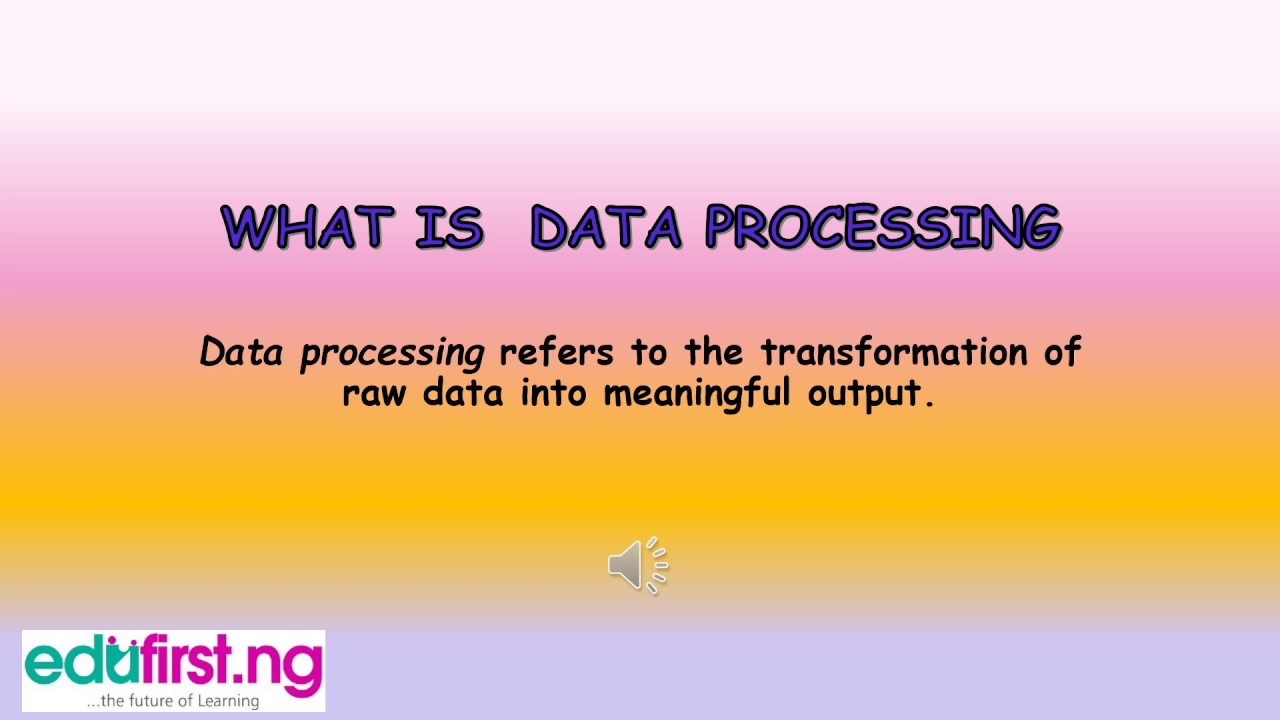 Data Processing Ict Jss1 Youtube