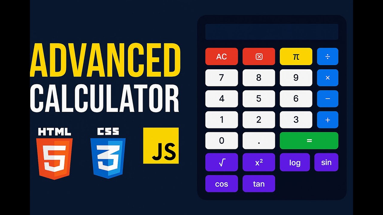 Build An Advanced Scientific Calculator Using Html Css Javascript