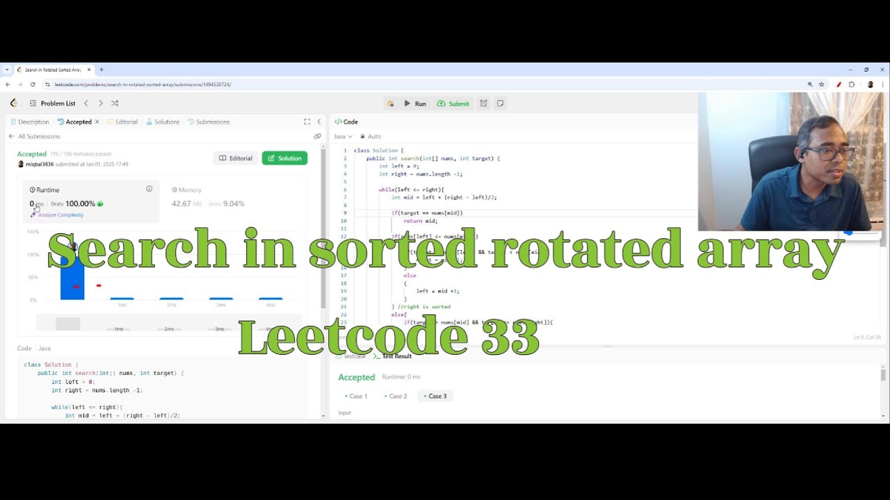Search In Sorted Rotated Array Leetcode 33 Modified Binary Search
