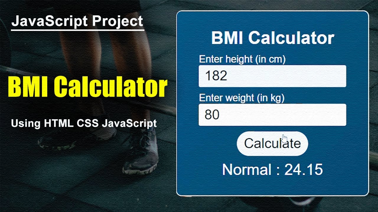 вљ пёџ Build A Bmi Calculator Using Html Css Javascript Easy Coding