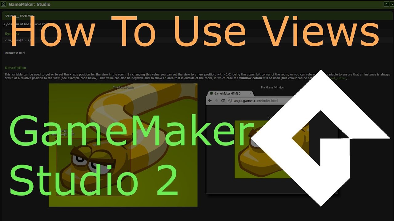 Using And Drawing With Views In Gamemaker Studio 2 Tutorial Youtube
