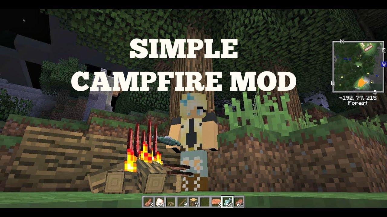 Simple Campfire Mod Showcase Minecraft 1 12 Youtube