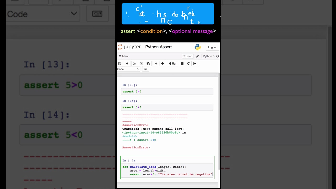 Python Assert Statement Quick Tutorial Shorts Youtube