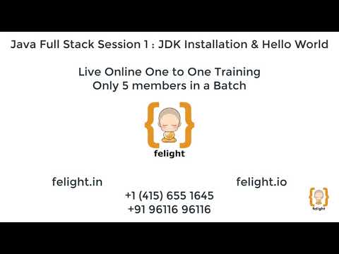 Java Full Stack Online One To One Training Session 1 Jdk
