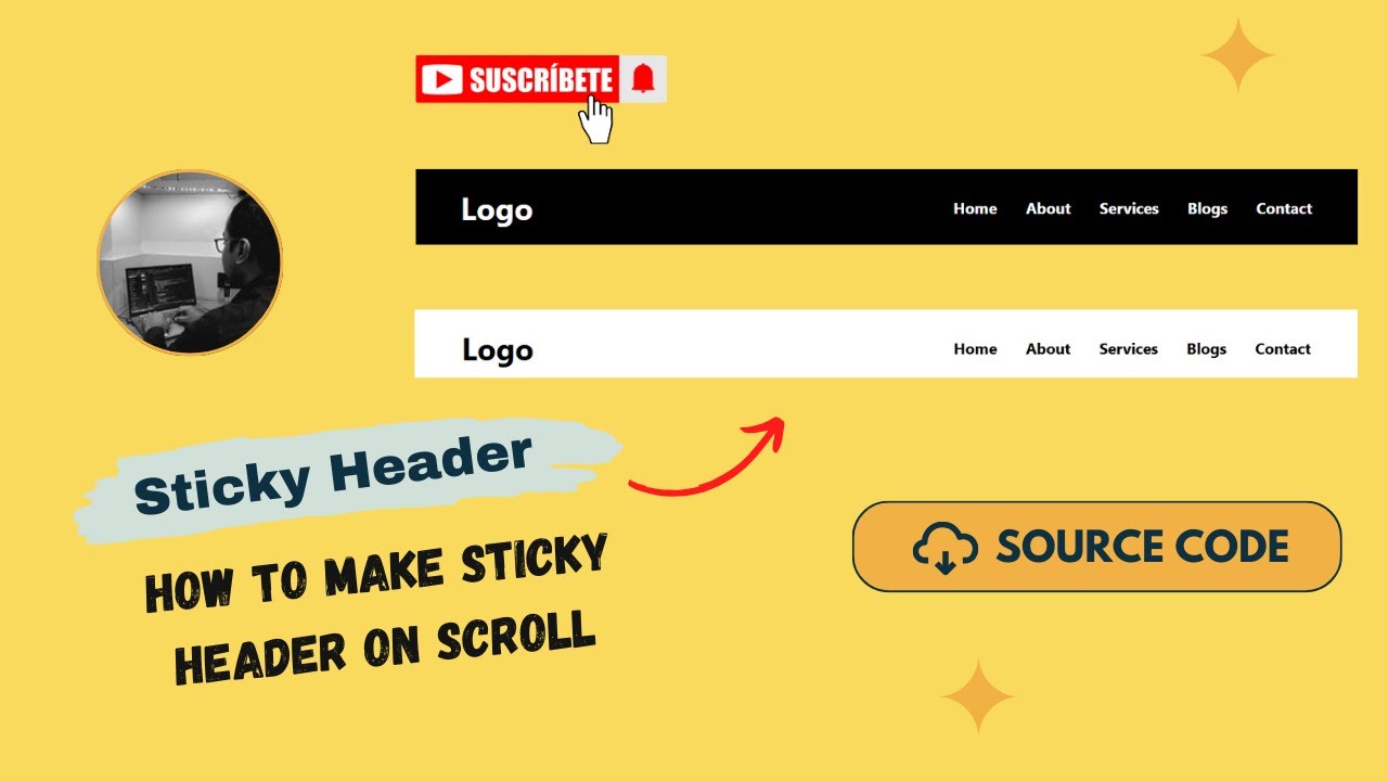 How To Create Sticky Header Sticky Header Using Html Css And