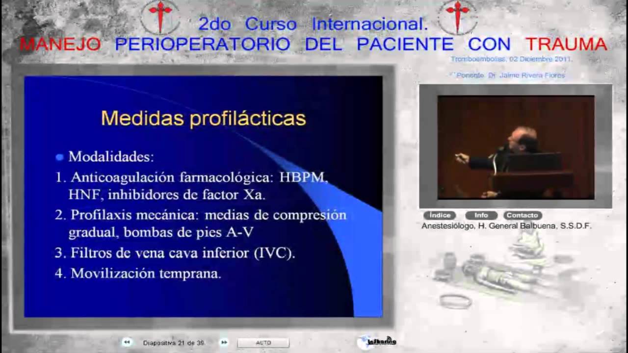 Trombosis Venosa Profunda Dr Jaime Rivera Flores 02 De Diciembre