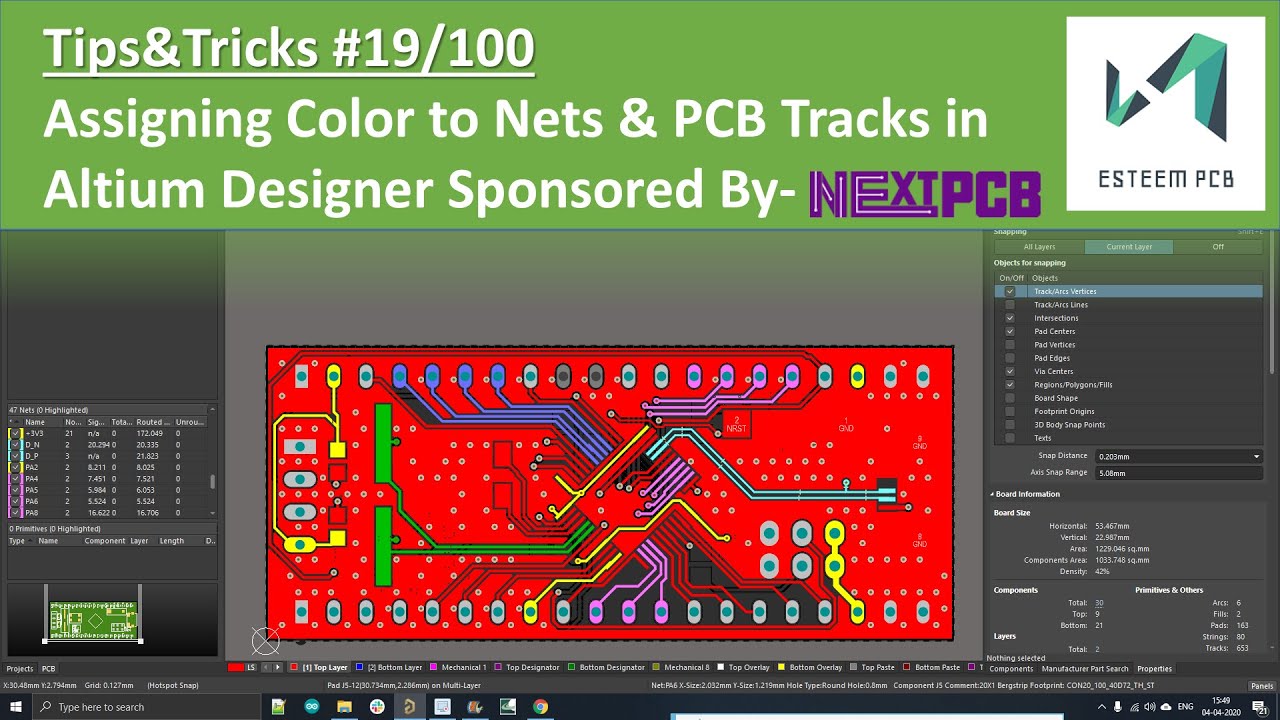 Altium Designer Tips 19 How To Set Net Color In Altium Youtube