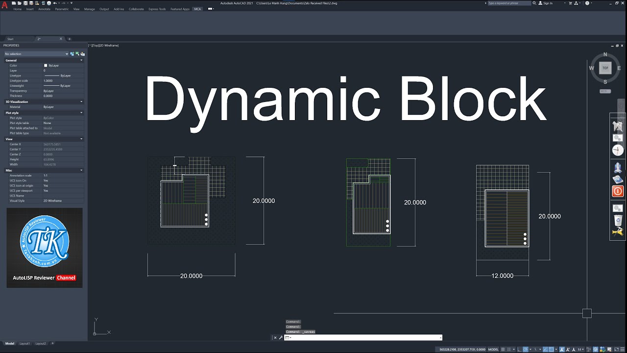 Táº O Block ä á Ng ä æ N Giáº N Linear Parameter Dynamic Block Autolisp