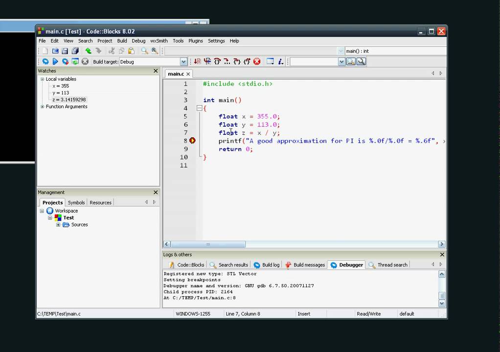 Debugging In Code Blocks Youtube