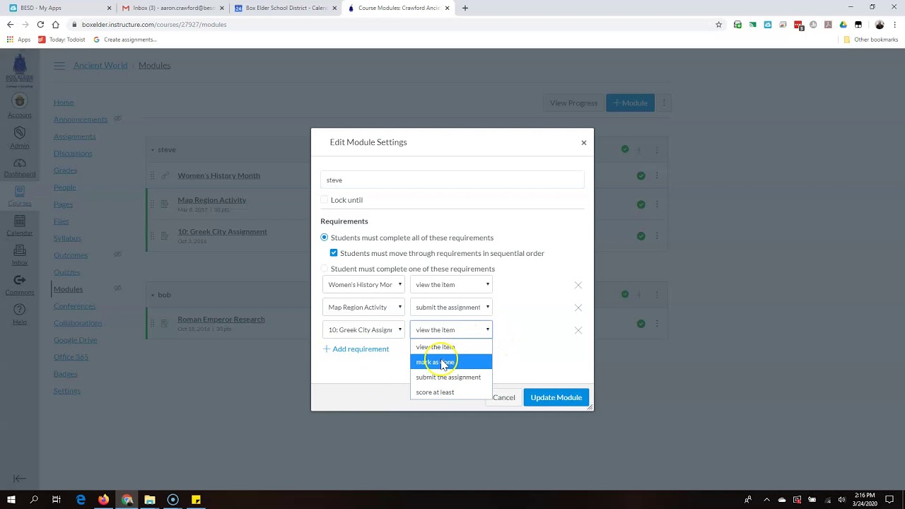 Canvas Using Requirements And Prerequisites Youtube