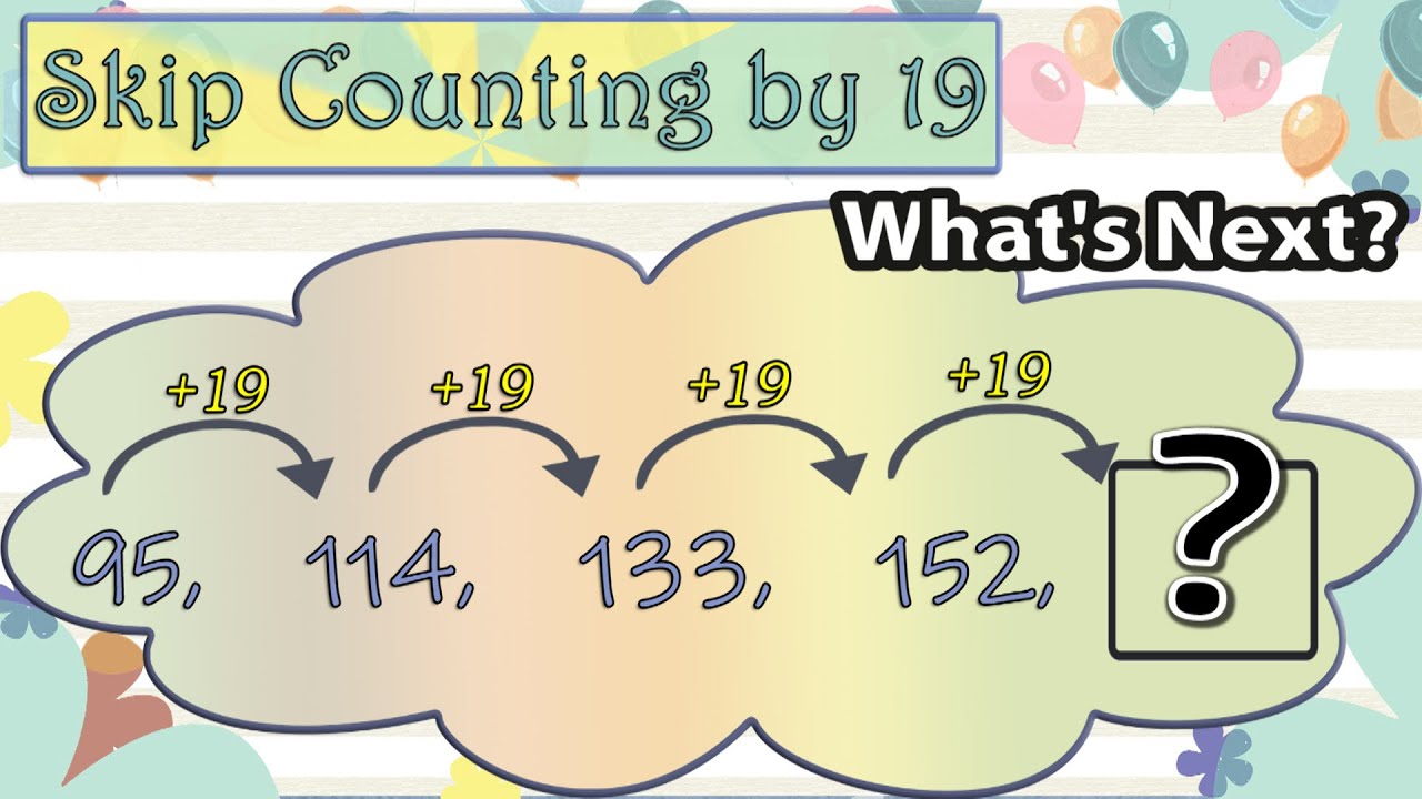 Skip Counting By 19 Youtube