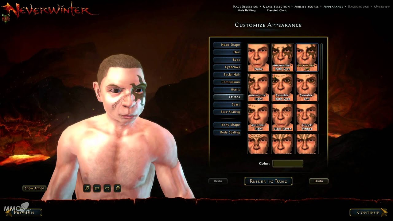 Neverwinter Character Creation Halfling Male Mmo Hd Tv 1080p Youtube