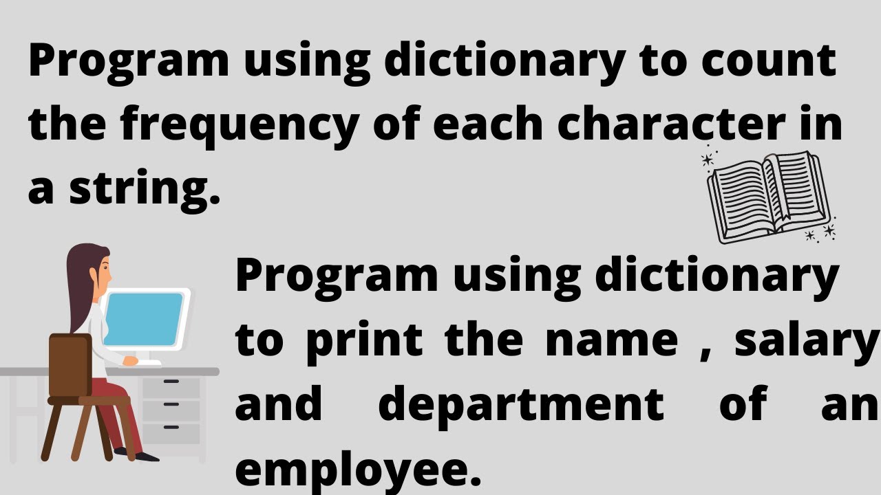 Dictionary Programs Cbse Class Xi Computer Science Youtube