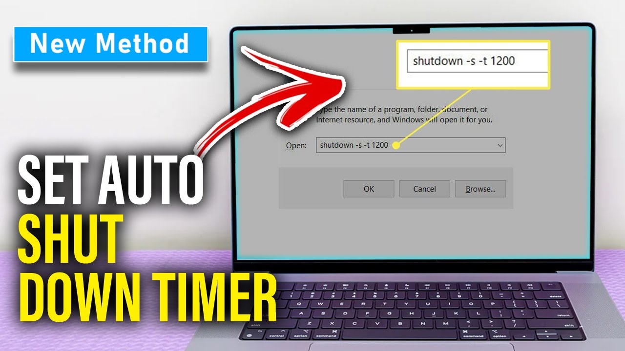How To Set Auto Shut Down Timer On Pc Laptop Youtube