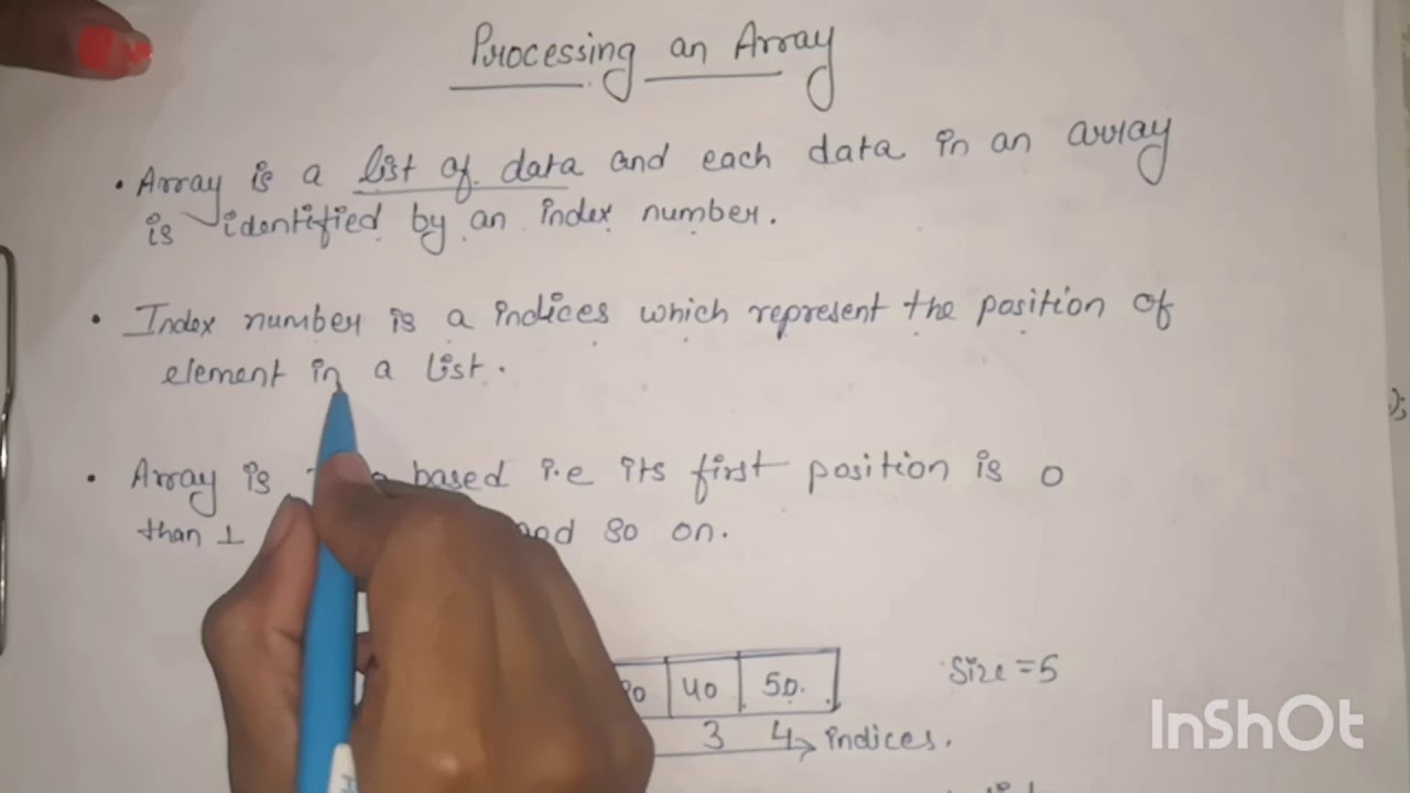 Processing An Arrays Youtube