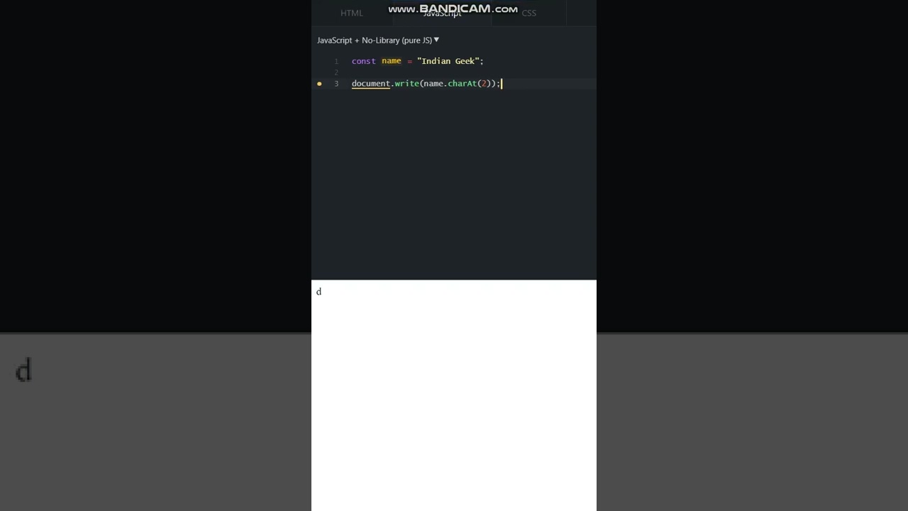 How To Use Charat In Javascript Shorts Youtube