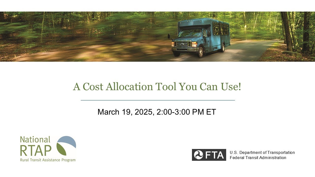 National Rtap Webinar A Cost Allocation Too You Can Use Youtube