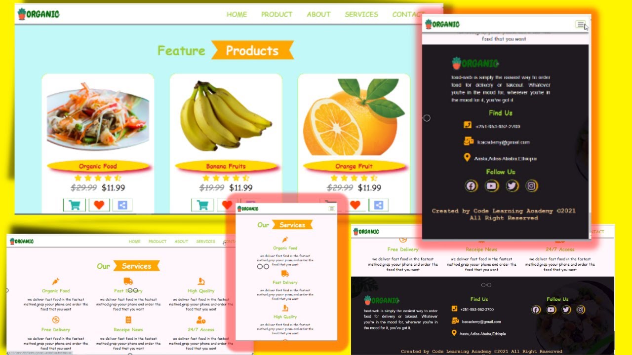 Create A Responsive Grocery Store Website Design Using Html Css