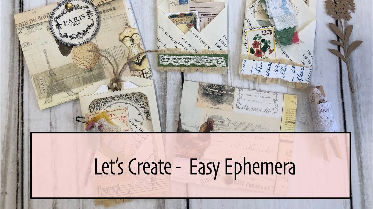 Easy Junk Journal Ephemera Craft With Me Tutorial Digital Collage
