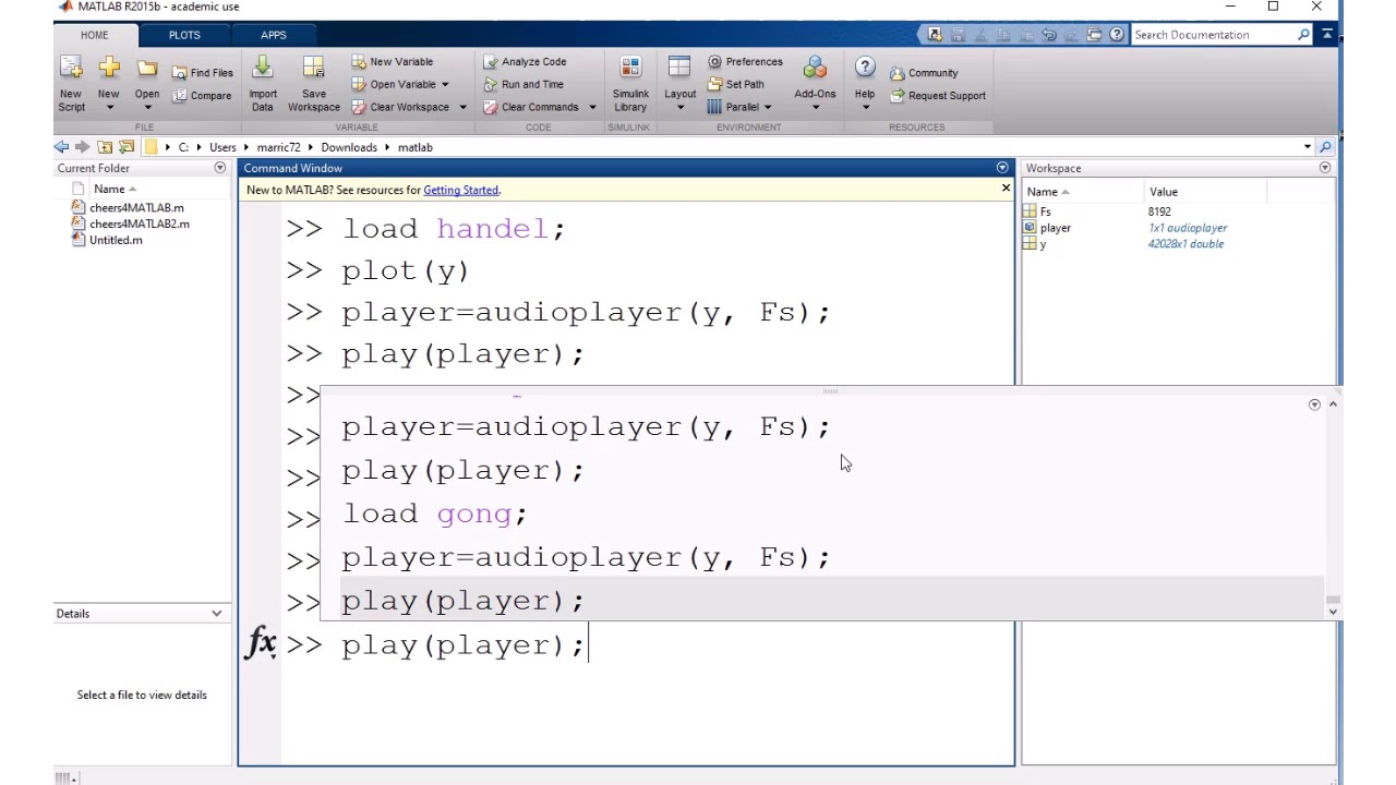 Adding Sound Matlab Programs Youtube