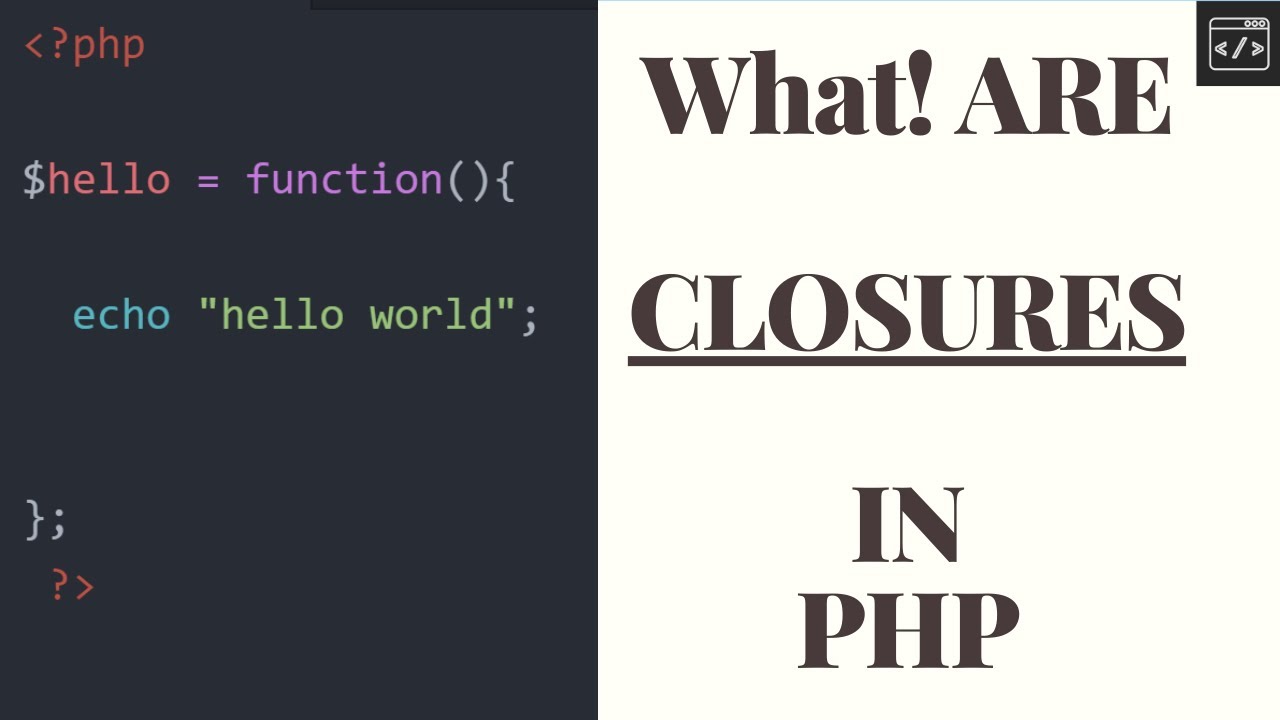 What Are Closures In Php Youtube