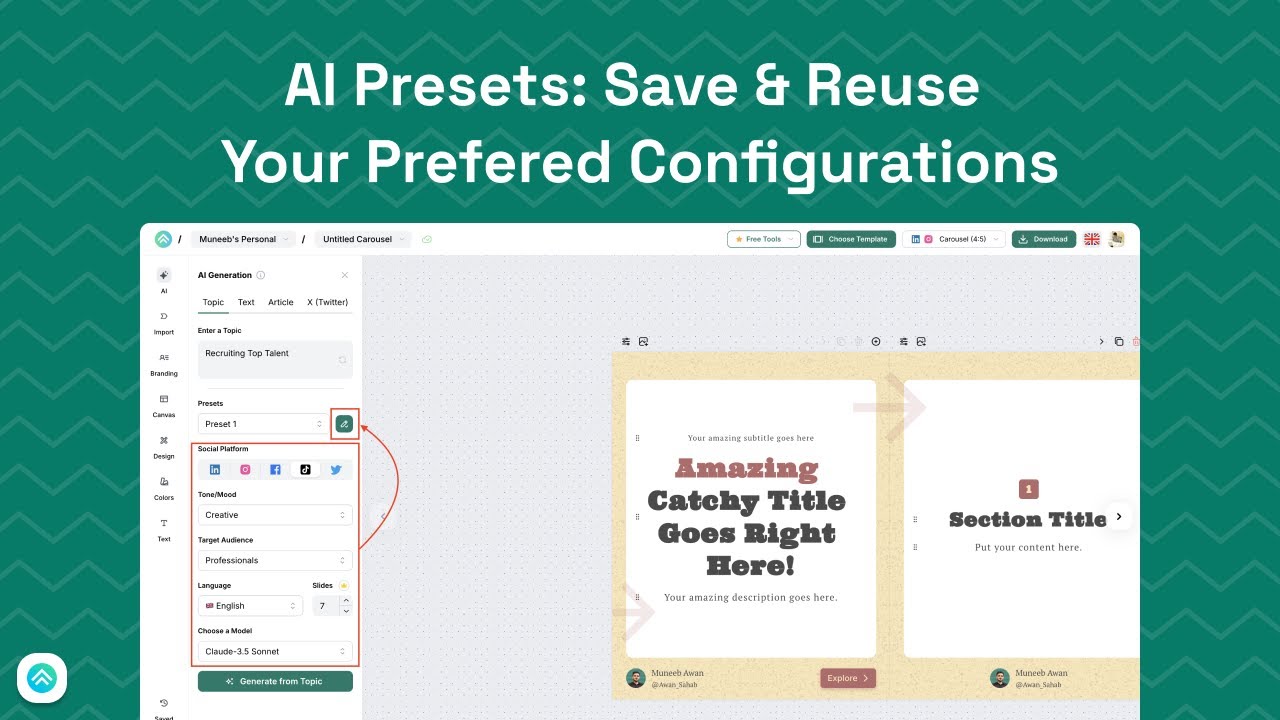 Postnitro Ai Presets Save Reuse Your Favorite Configurations Youtube