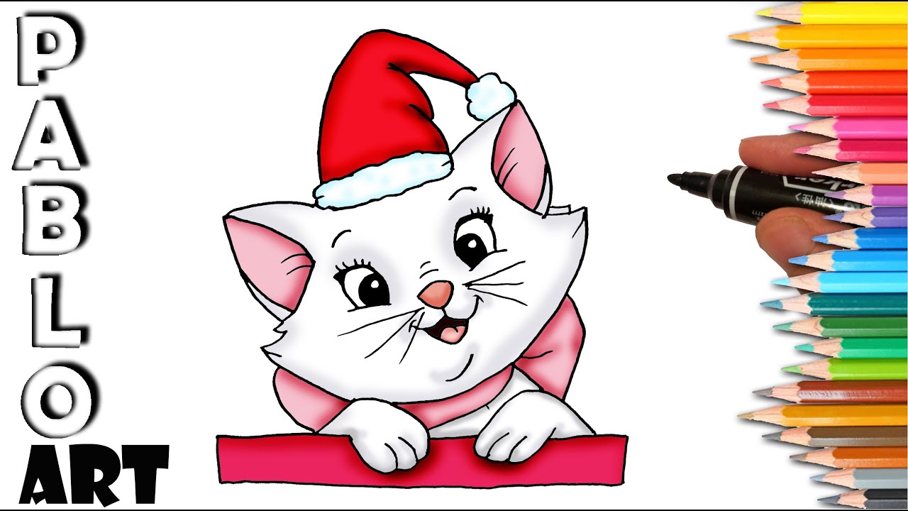 How To Draw рџћ Marie Christmas From The Aristocats Learn To Draw Step