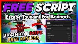 Escape Tsunami For Brainrots Script No Key Inf Cash Dupe Brainrots ...