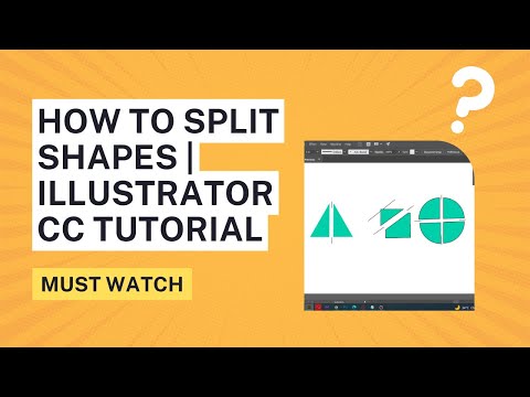 How To Split Shapes Illustrator Cc Tutorial Youtube