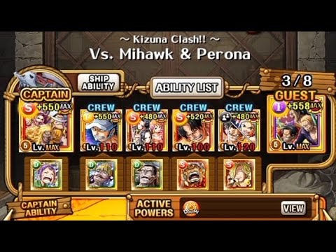Optc Kizuna 6 Mihawk Perona Dex Super Boss Team Youtube