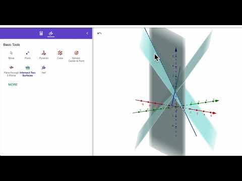 Intersection Of Planes On Geogebra Youtube