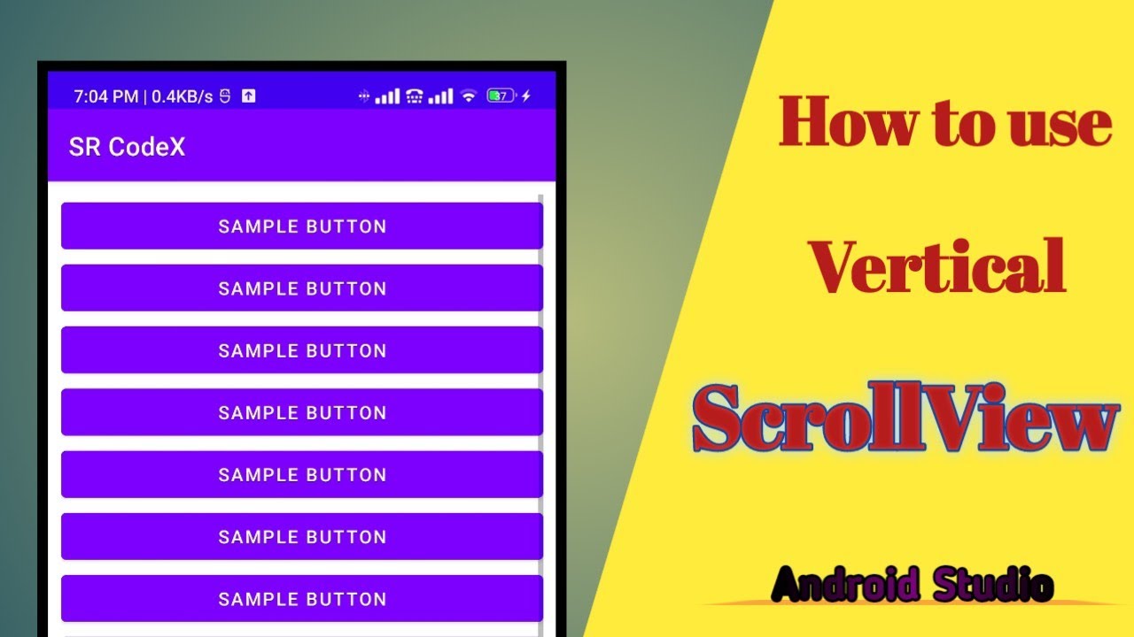 How To Use Vertical Scrollview Scrollview Android Studio Sr Codex
