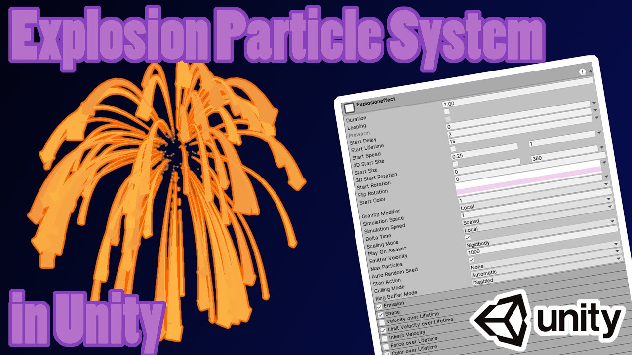 How To Make An Explosion Particle System In Unity Unity Tutorials