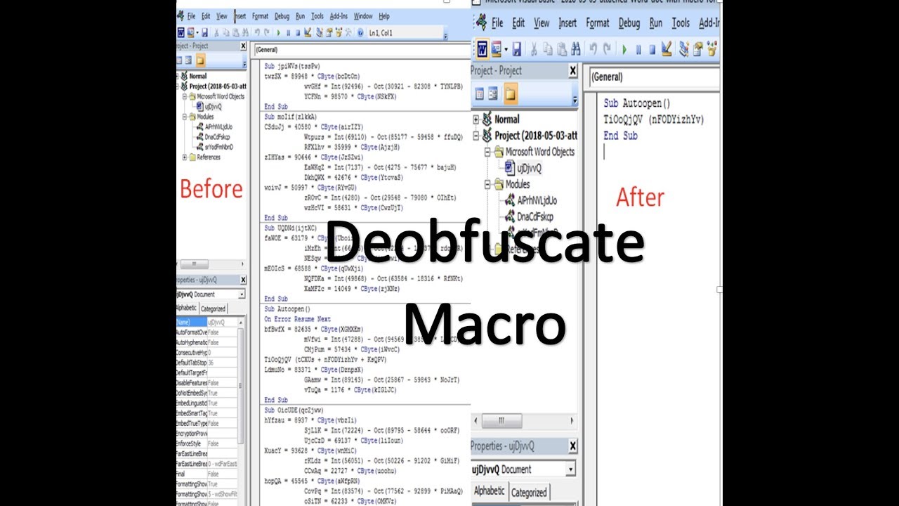 Deobfuscate Malicious Macro Youtube